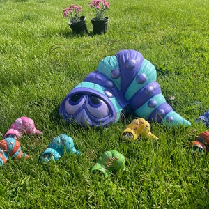 Whimsical Giant Ceramic Garden Worm Statue - Unique Patio Sculpture for ...