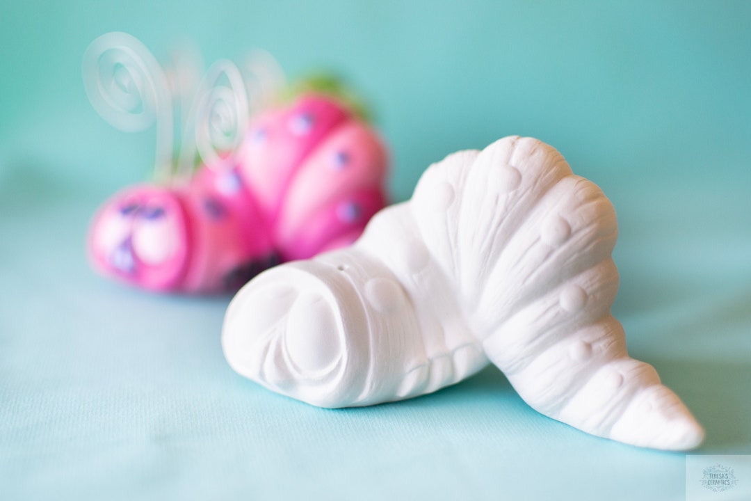 Bisque Ceramic Wormy | DIY Garden Worm | Copper and Silver | Patio ...