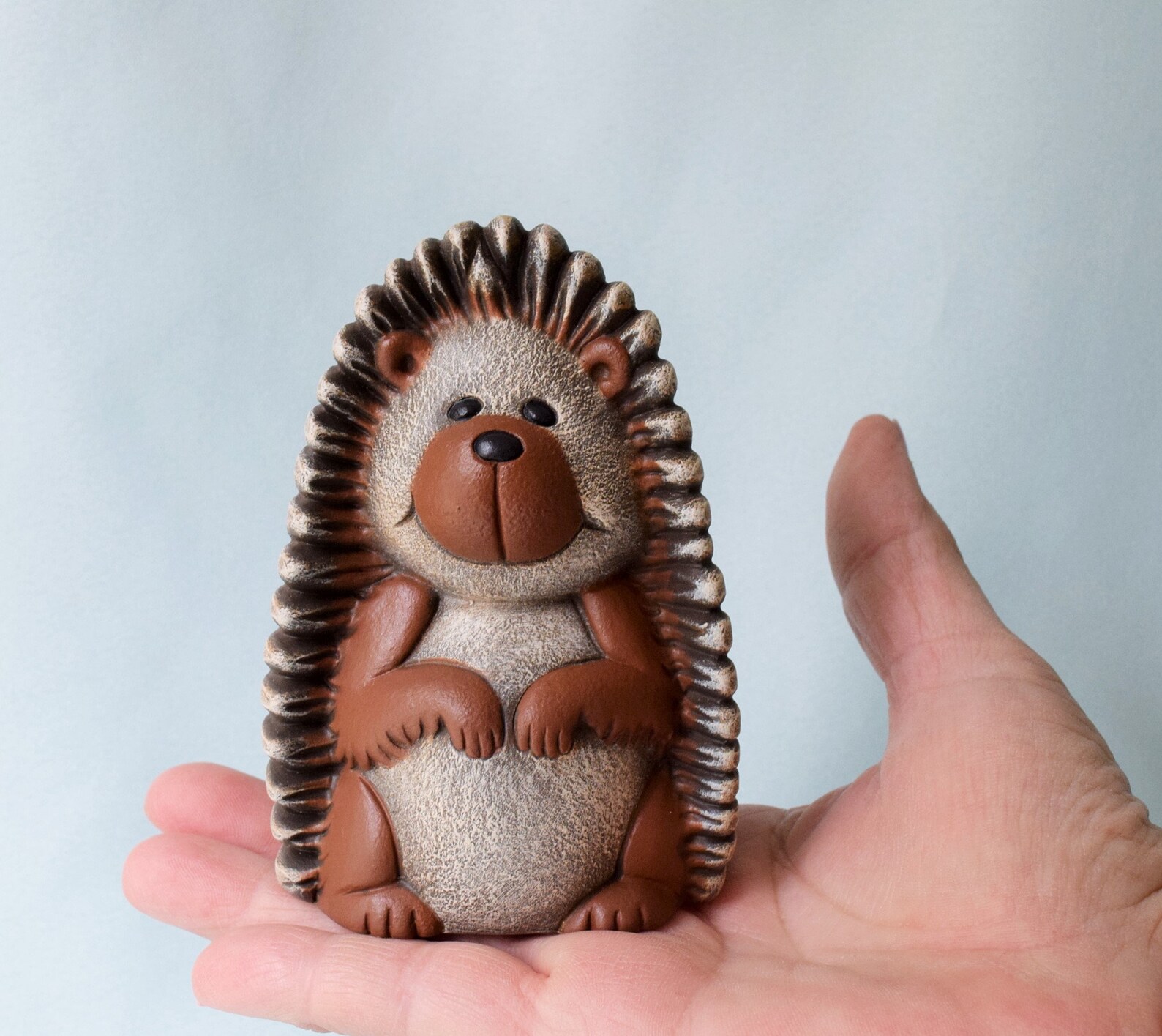 Ceramic Hedgehog Yard Art Cute Hedgehogs Outdoor Decor - Etsy