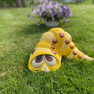 Whimsical Giant Ceramic Garden Worm Statue - Unique Patio Sculpture for ...