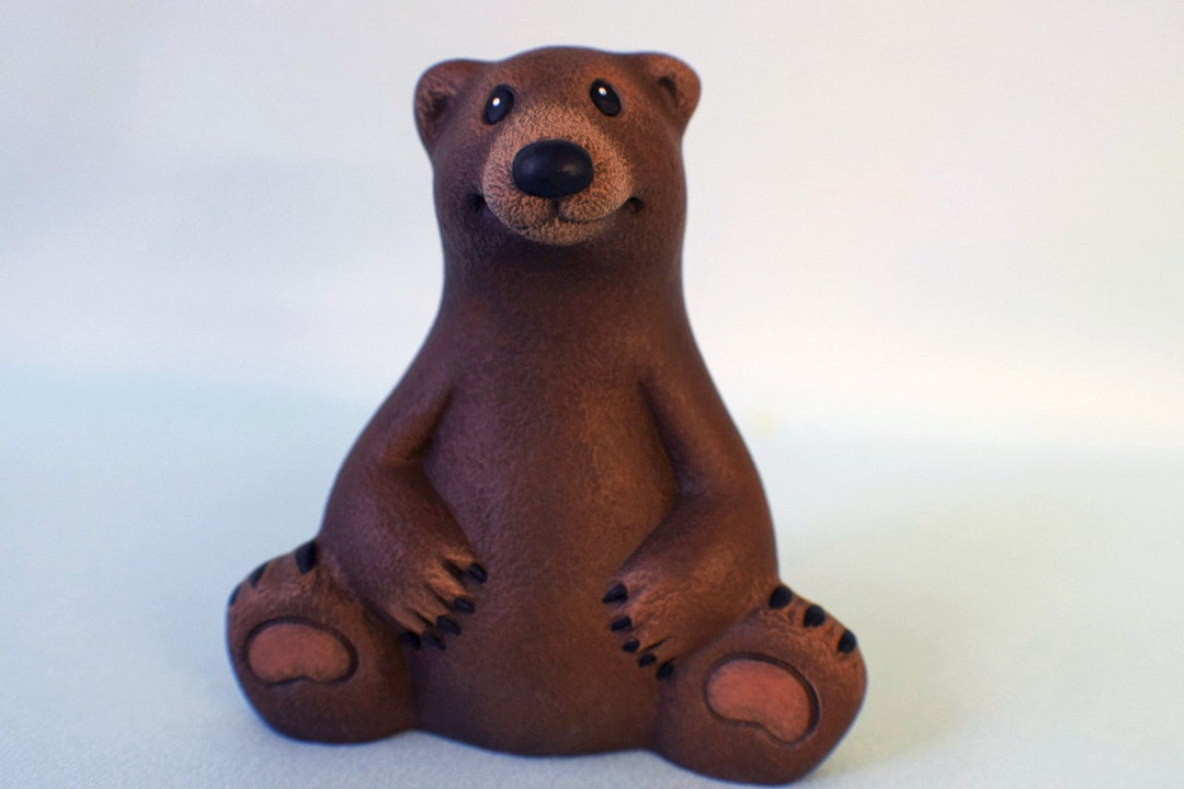 Ceramic Brown Bear - Etsy