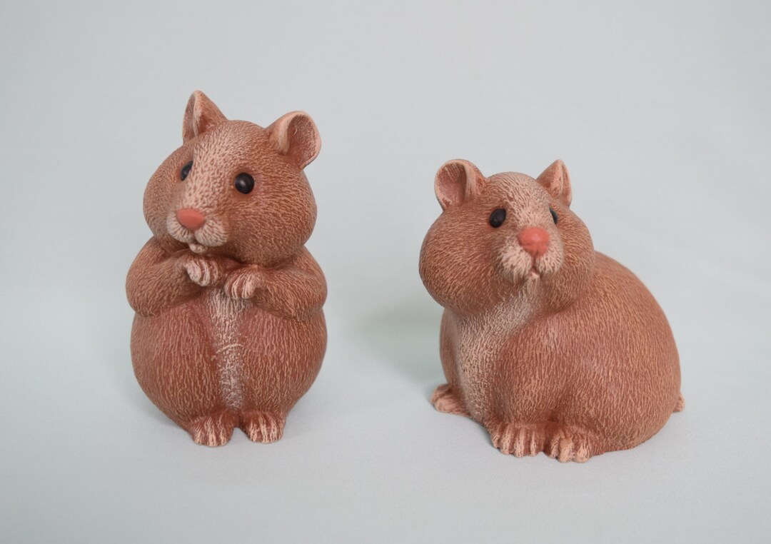 Ceramic Hamsters - Cute Hamster Pair - Wedding Cake Topper - Yard Art ...