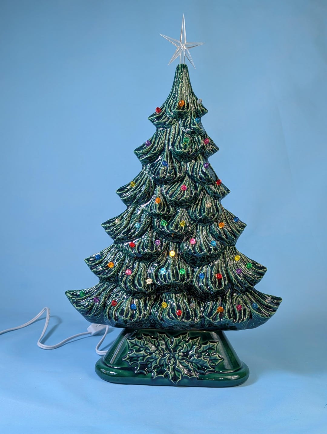 Rare 16-inch Thin Profile Nowell Ceramic Christmas Tree - Vintage ...