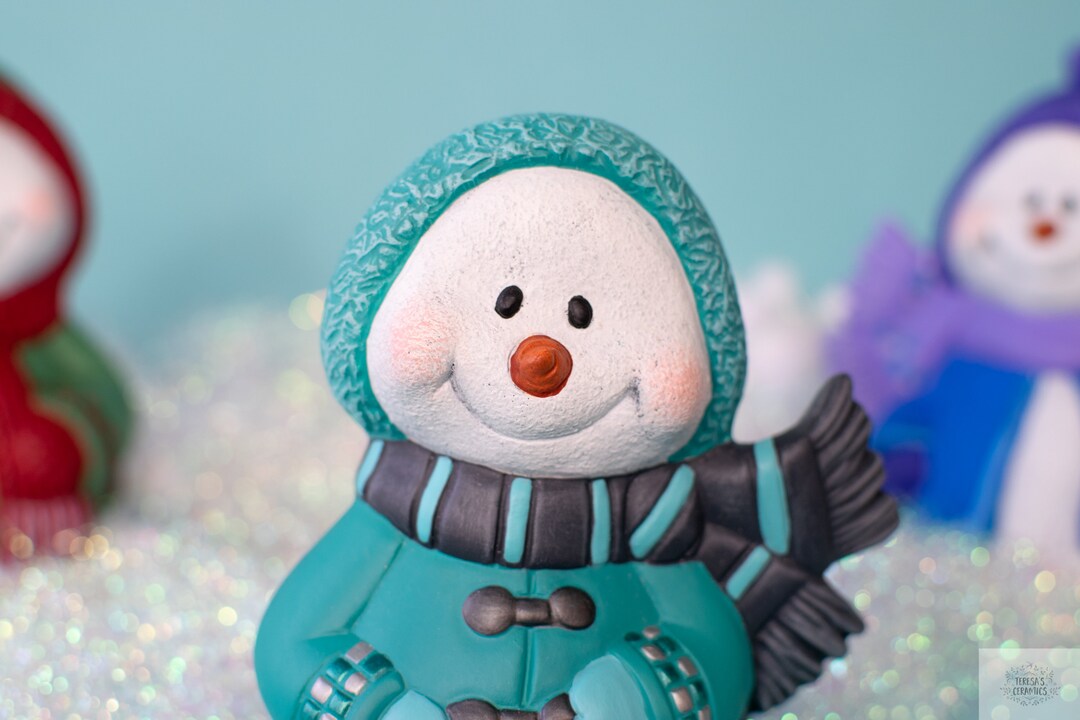 Snowman Holiday Buddy | Ceramic Snowman Collection - Etsy