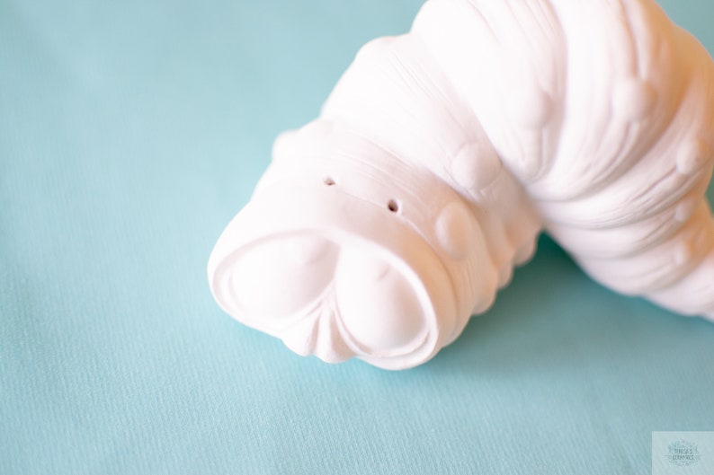 Bisque Ceramic Wormy | DIY Garden Worm | Copper and Silver | Patio ...