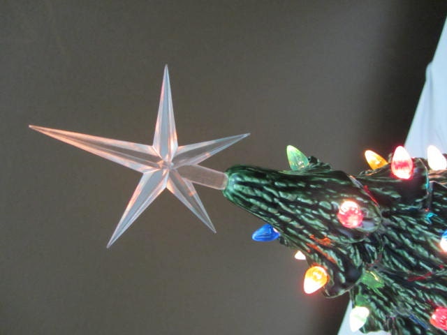 16-inch Vintage Ceramic Christmas Tree With Lights and Music Box ...