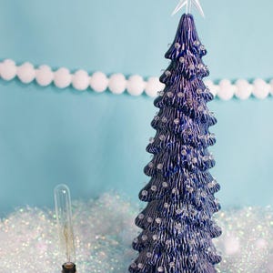Large Ceramic Tree | Gemstone Blue Christmas Tree | Sapphire Blue Pine ...