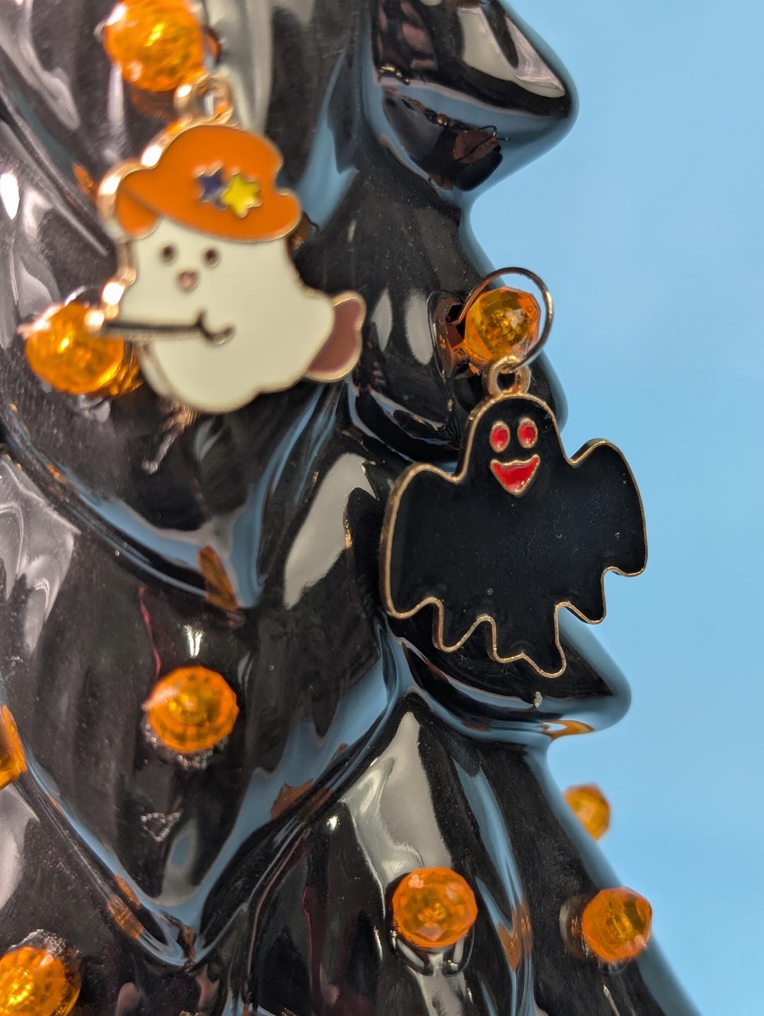 Illuminated Wispy Ghost Ceramic Tree | Spooky Halloween Decor | Retro ...