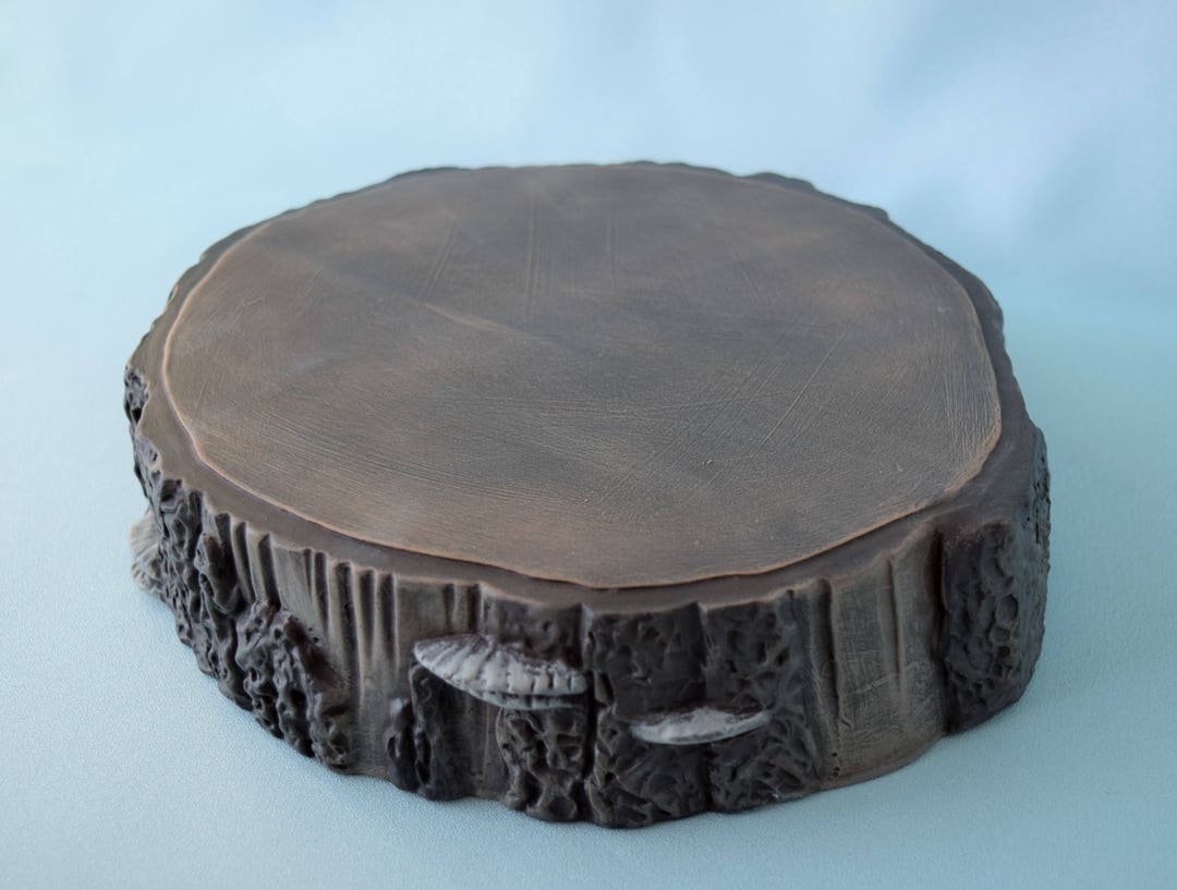 Rustic Faux Wood Stump Display Stand: Woodland Decor, Yard Art, Cake ...