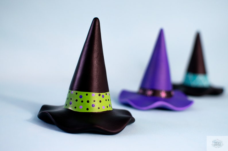 Mini Witches Hats | Halloween Witches Hats | Ceramic Witches Hats | Set ...