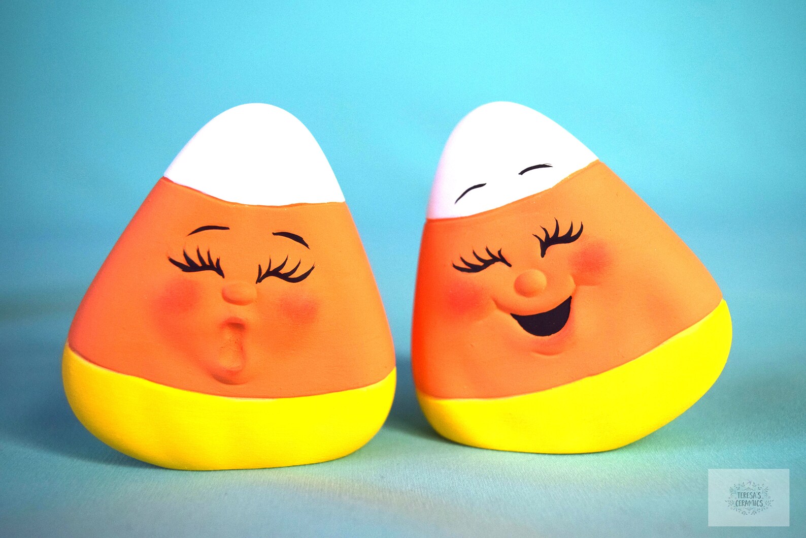 Candy Corn Cuties Ceramic Fall Set Halloween Decor - Etsy