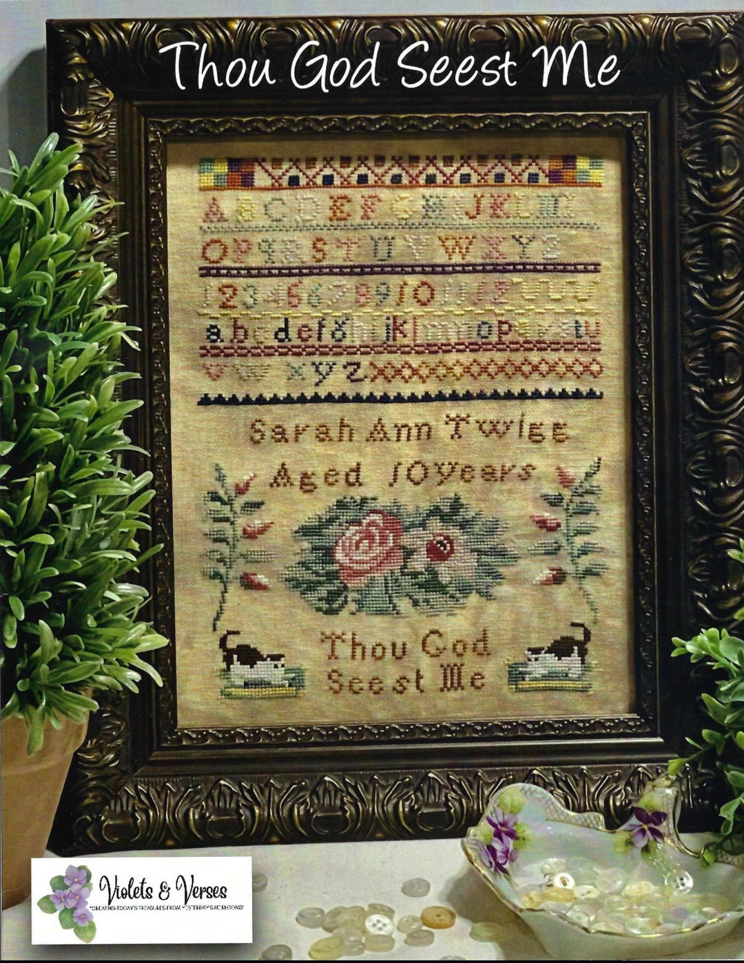 Violets and Verses, Thou God Seest Me, New on Market - Etsy