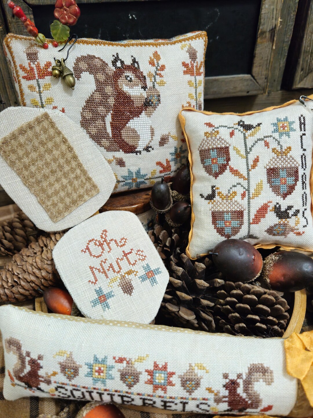 Quaint Rose Needlearts, ACORN THIEVES - Etsy