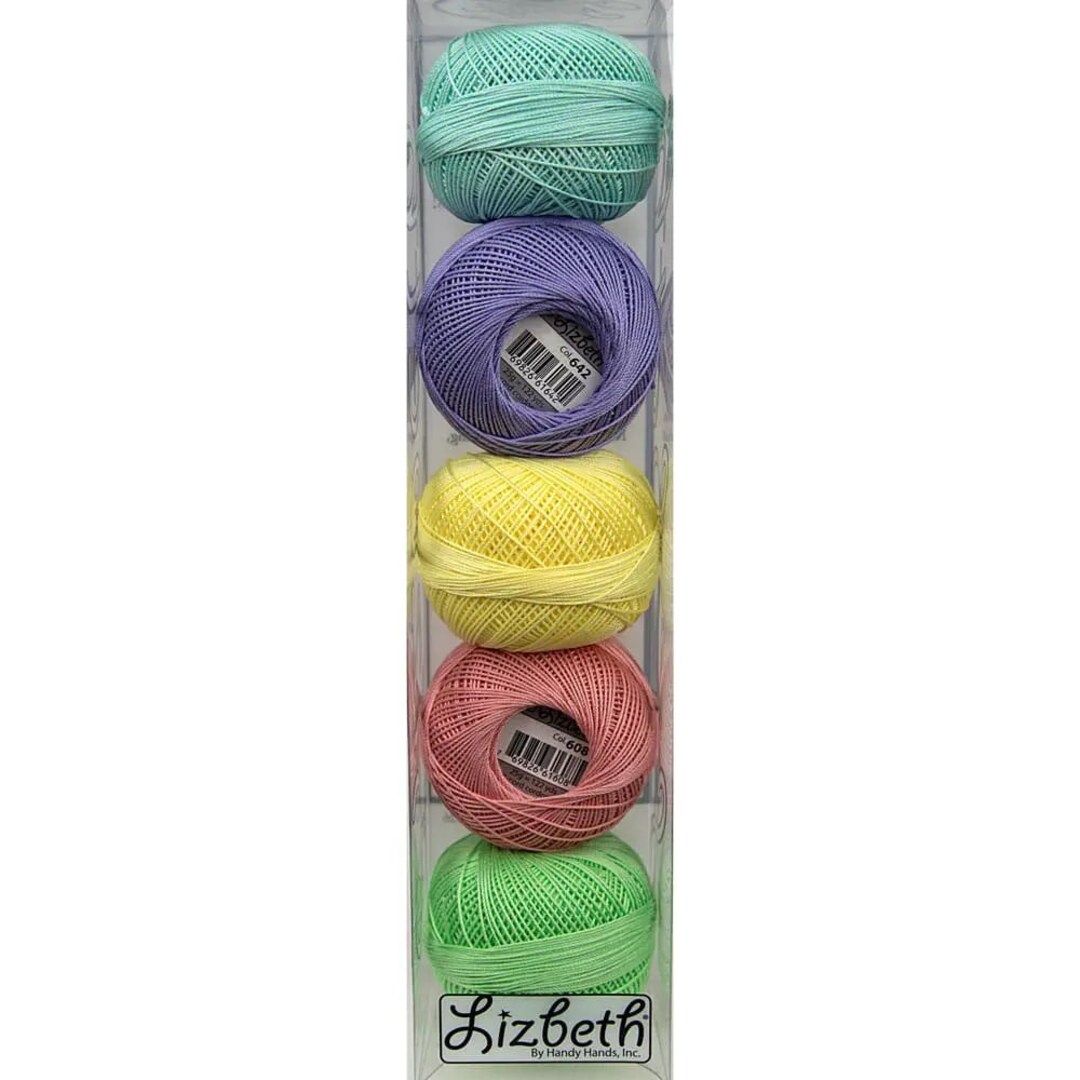 Lizbeth Tatting Thread, Size 10. 5 Color Asst. Buttermints, Free ...
