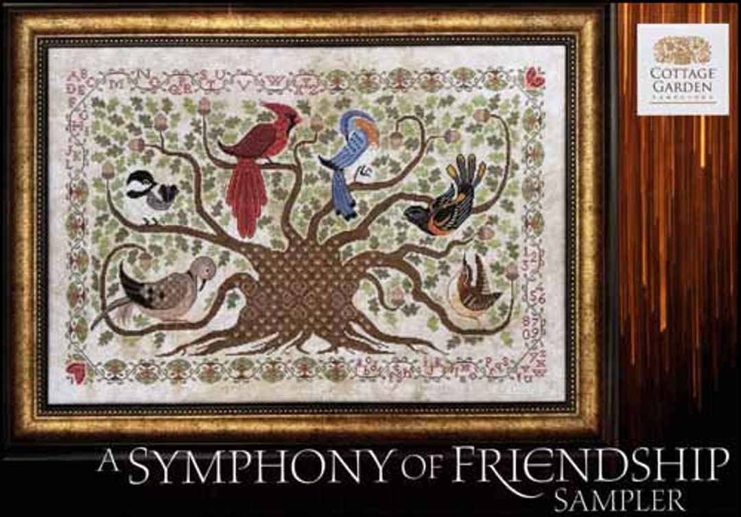 Cottage Garden Sampler Symphony of a Friend Sampler, Pre-order - Etsy