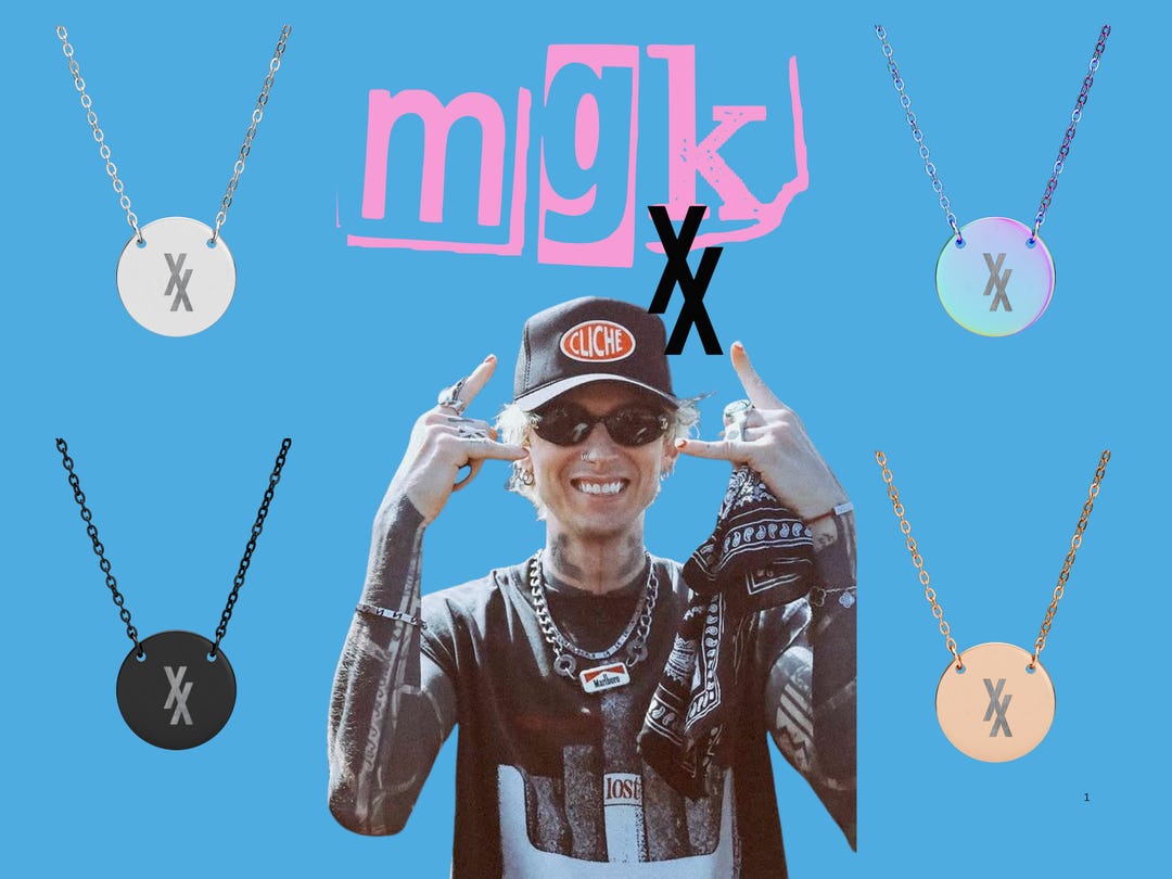 Mgk XX Necklace Machine Gun Kelly Fan Club Pendant - Etsy