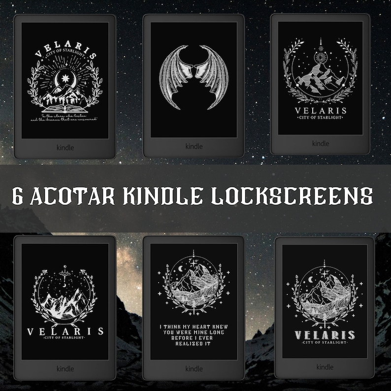 ACOTAR Kindle Lock Screens | Velaris Art, Bookish Wallpaper (digital ...