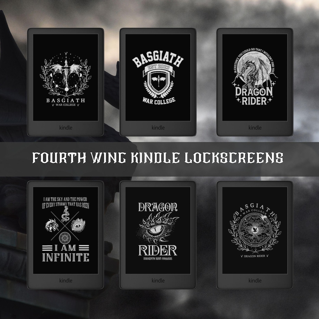 Fourth Wing Kindle Lock Screen | Screensaver | Digital Download ...