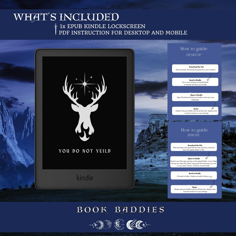 Throne of Glass Kindle Lock Screen - You Do Not Yeild (digital Download ...