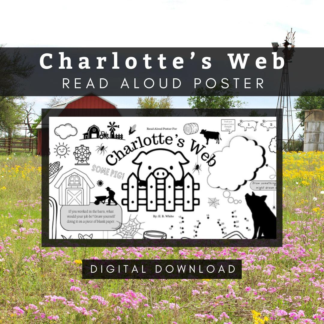 Charlotte’s Web Read Aloud Poster | School Literacy Poster | Homeschool ...