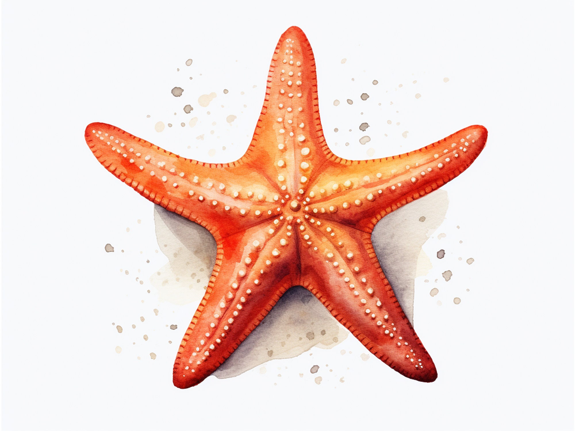 Graceful Starfish Clipart - Etsy