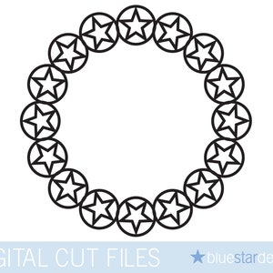 Star Circle Frame Cut File for Scrapbooking - Etsy