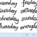 Weekday Script Digital Cut Files - Etsy