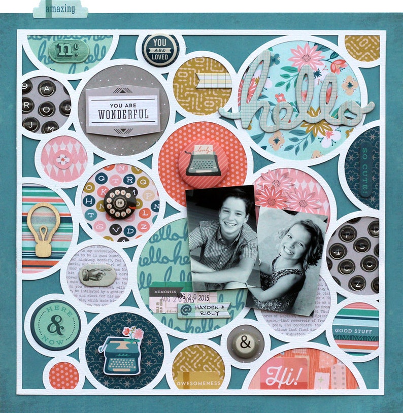 Circle Collage Background Cut Files for Scrapbooking - Etsy