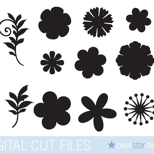 Layered Floral Cut Files for Project Life & Scrapbooking - Etsy