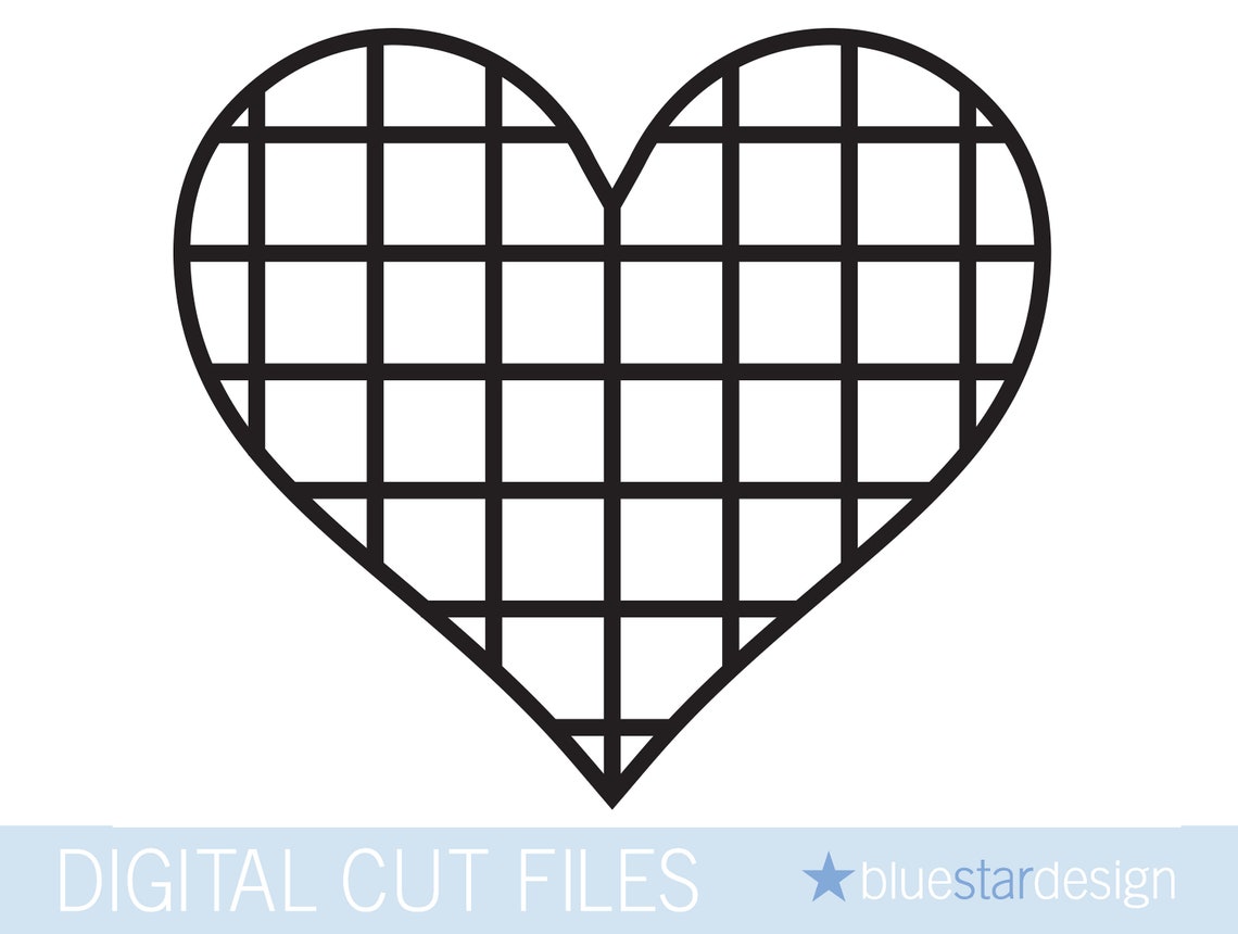 Heart Grid Background Cut File for Scrapbooking or Papercrafting - Etsy