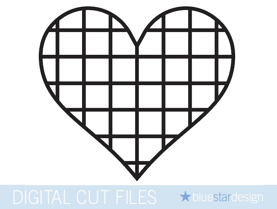 Heart Grid Background Cut File for Scrapbooking or - Etsy