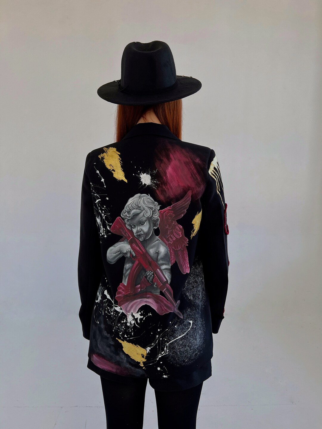 Custom Hand Painted Jacket, Women's Blazer, Hand Painted Custom Clothes ...