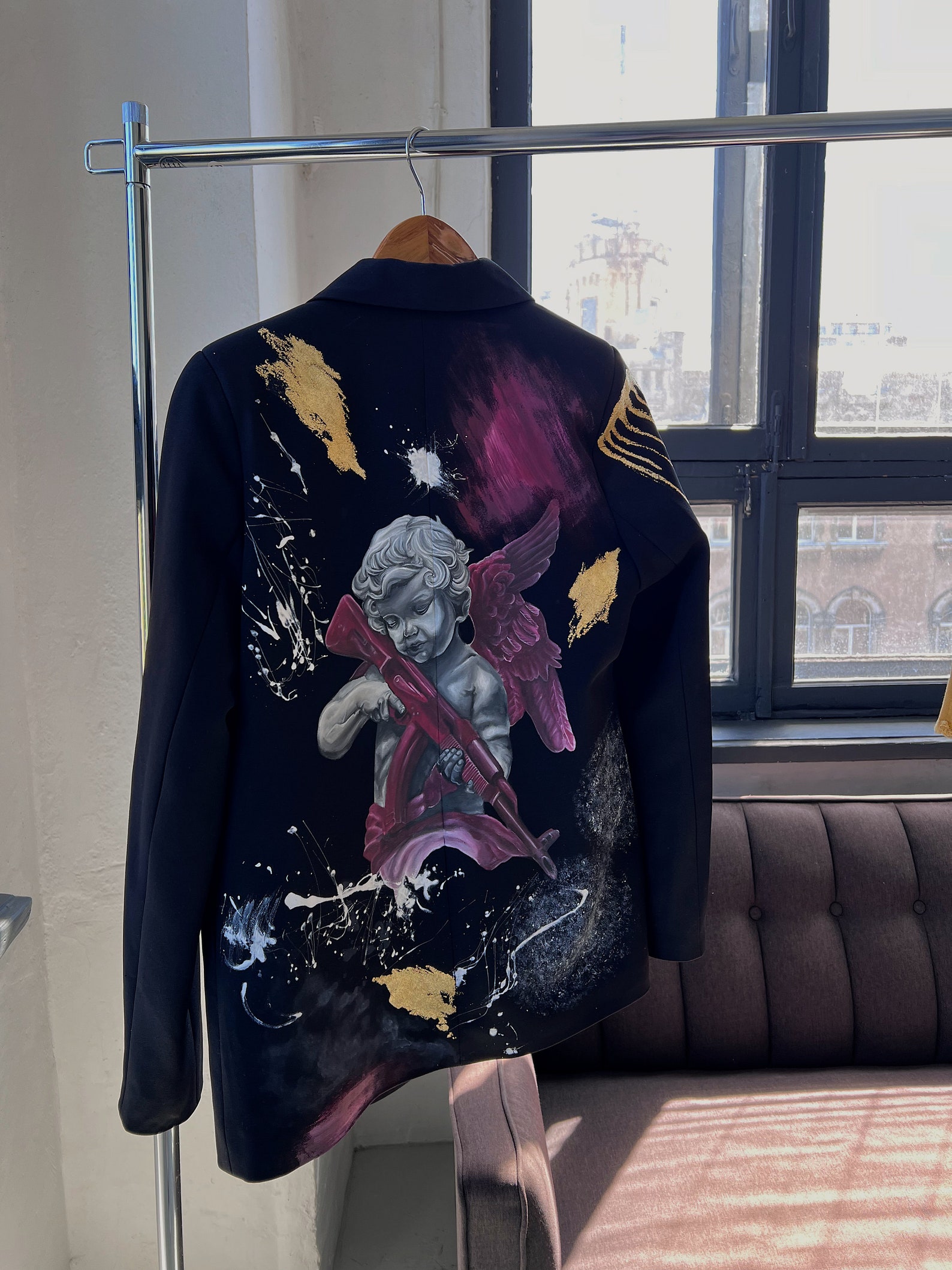 Custom Hand Painted Jacket, Women's Blazer, Hand Painted Custom Clothes ...
