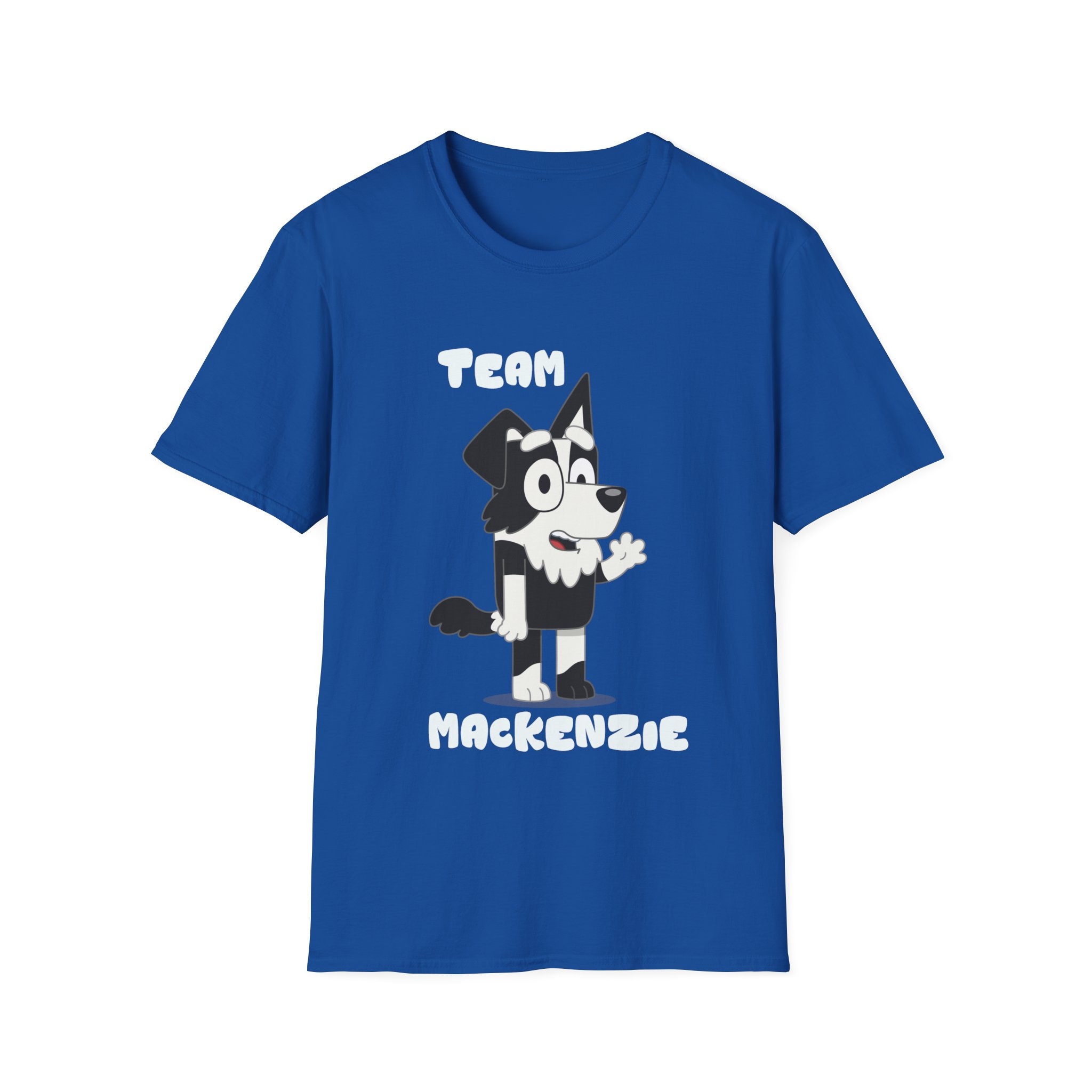 Bluey team Mackenzie T-shirt white Text - Etsy
