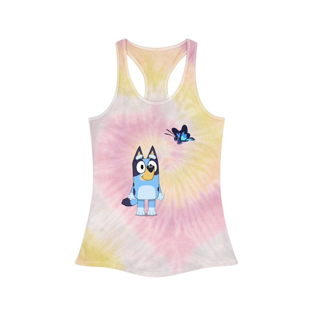 Bluey flappy Tie-dye Tank Top - Etsy