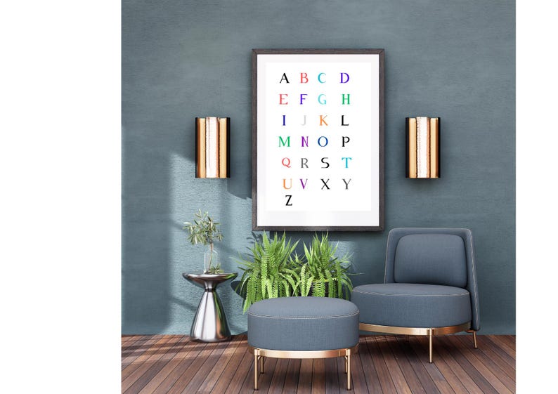 Alphabet Poster, Educational Printables, Kids Learning Tools, Printable ...