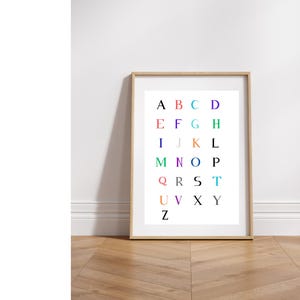 Alphabet Poster, Educational Printables, Kids Learning Tools, Printable ...