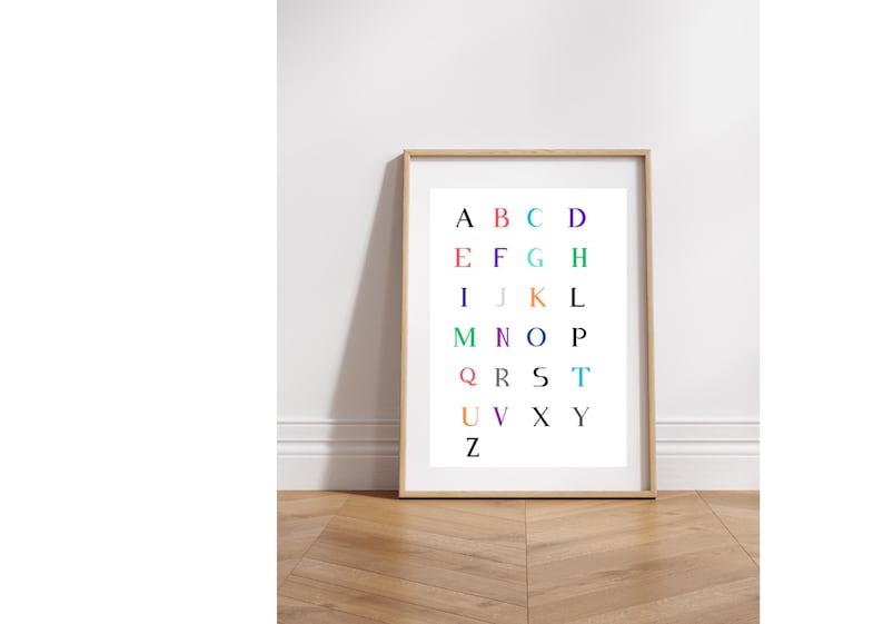 Alphabet Poster, Educational Printables, Kids Learning Tools, Printable ...