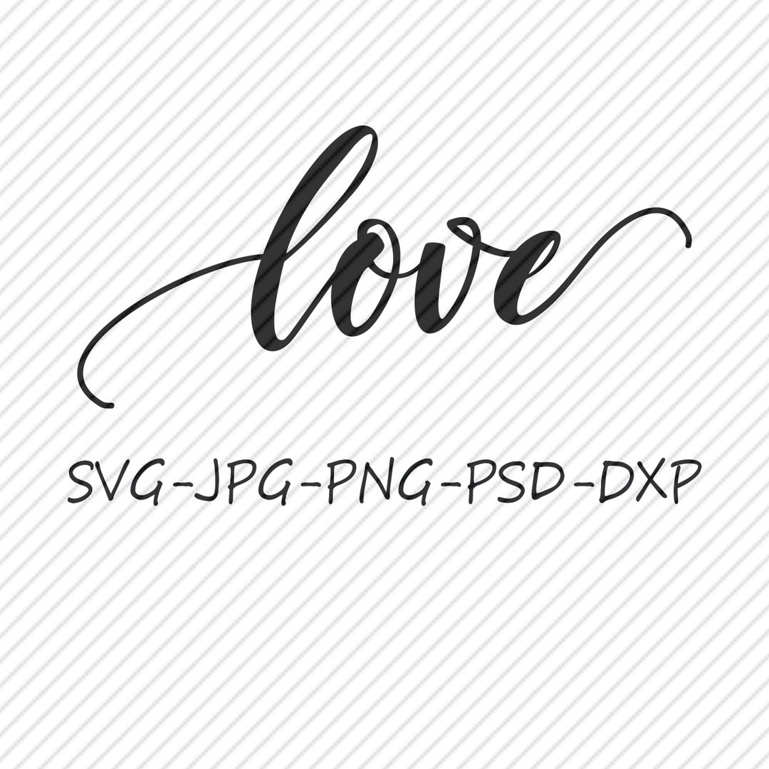 Love Silhouette SVG File Digital Download - Etsy