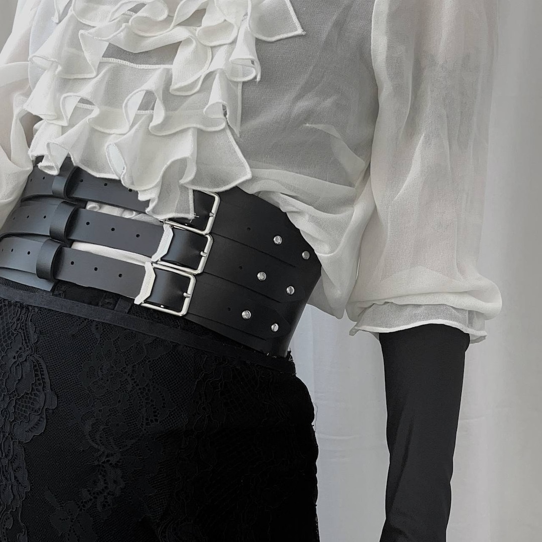 Gothic Vegan Leather Corset Belt: Steampunk Fashion Accessory - Etsy