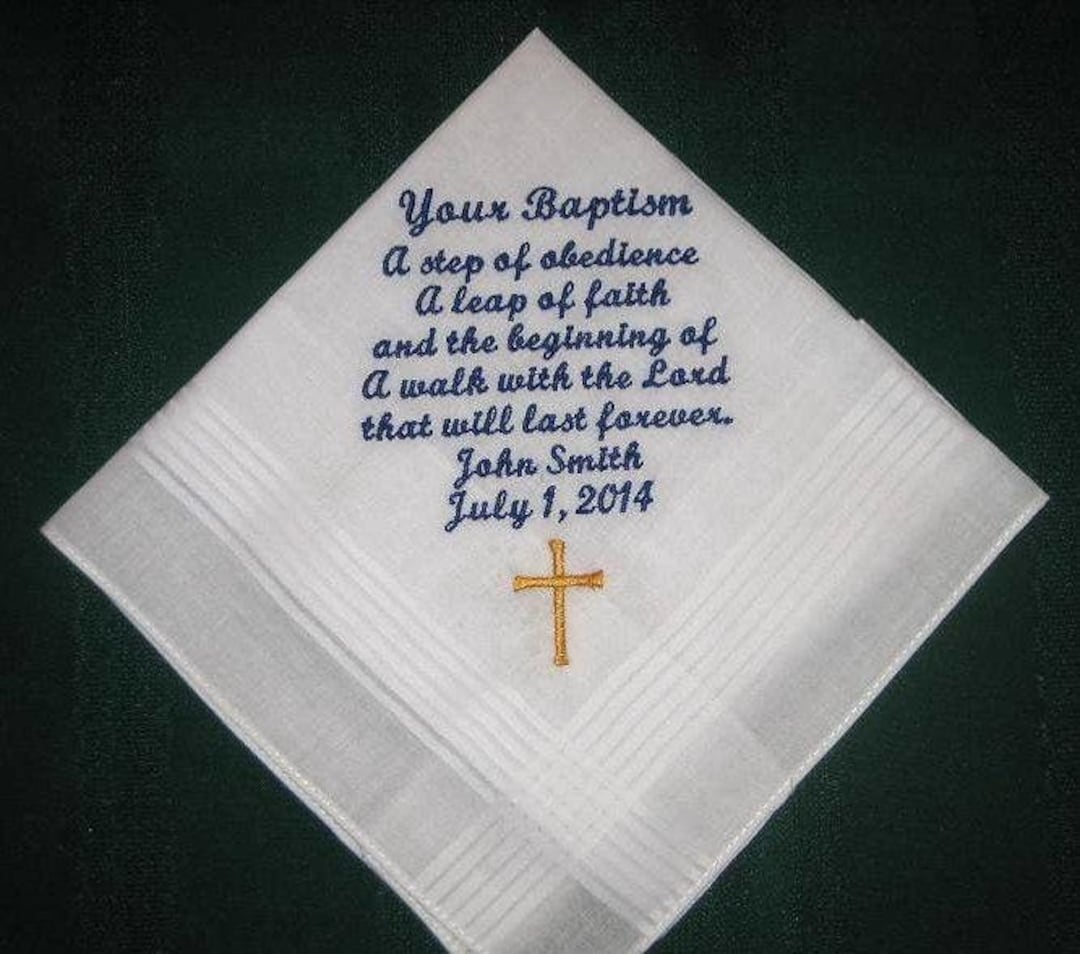 Baptism Handkerchief Gift, Boy Christening Gift Hanky, Hankie 168S. - Etsy