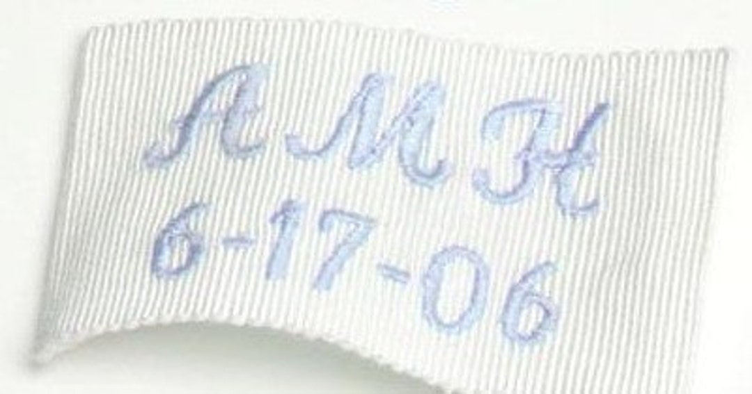 Monogrammed Something Blue Wedding Dress Label.wedding Gown Label ...