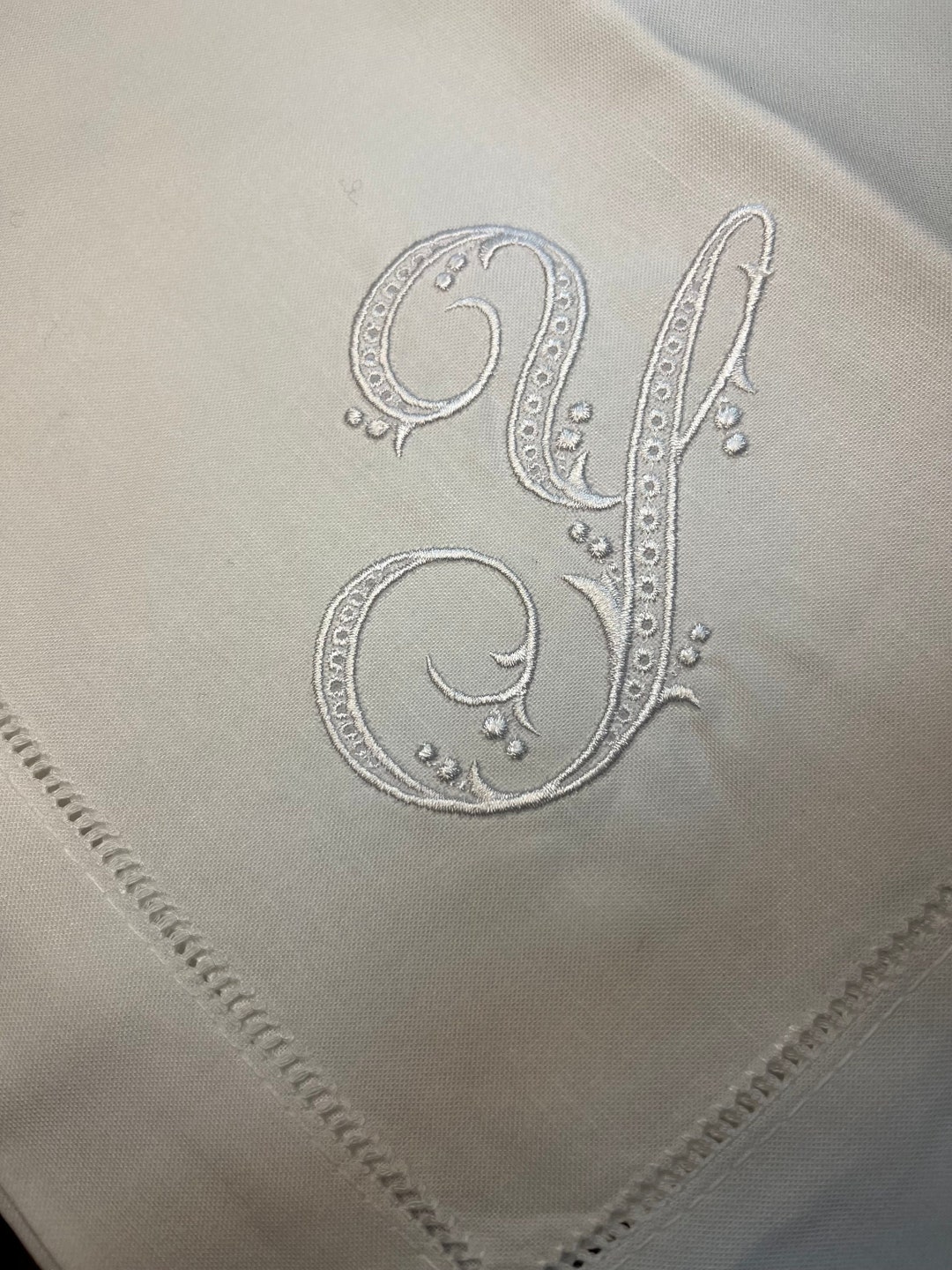 SALE SALE Letter Y With Seed Stitch Font. Finished and Packed and Ready ...