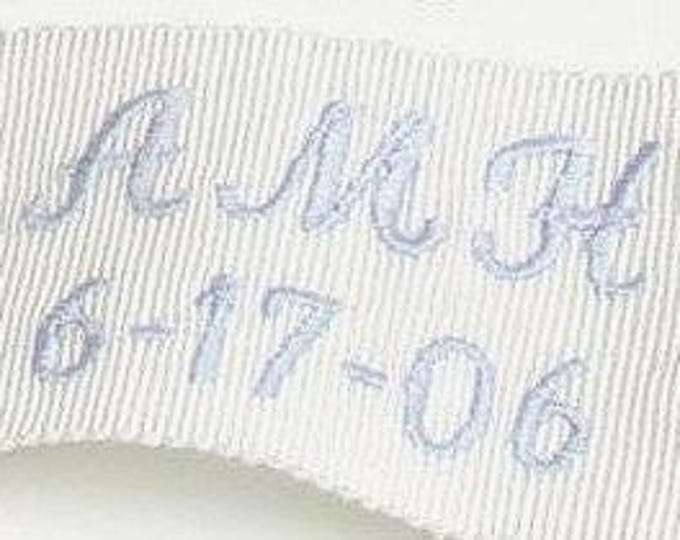 Monogrammed Something Blue Wedding Dress Label.wedding Gown Label ...