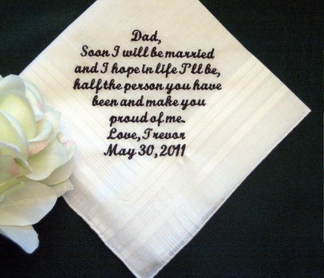 Bride or Groom to Dad With Gift Box 100S Personalized Wedding ...