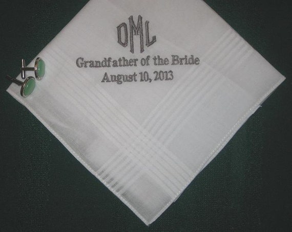 Personalized Wedding Handkerchief for Any Men in your Family | Etsy