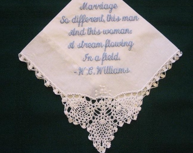 Personalized Wedding Lace Corner Handkerchief With Gift Box 48SL - Etsy