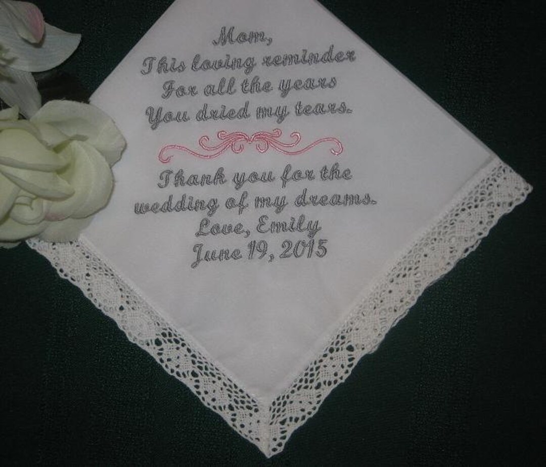 Mother of the Bride Personalized Wedding Handkerchief - Etsy