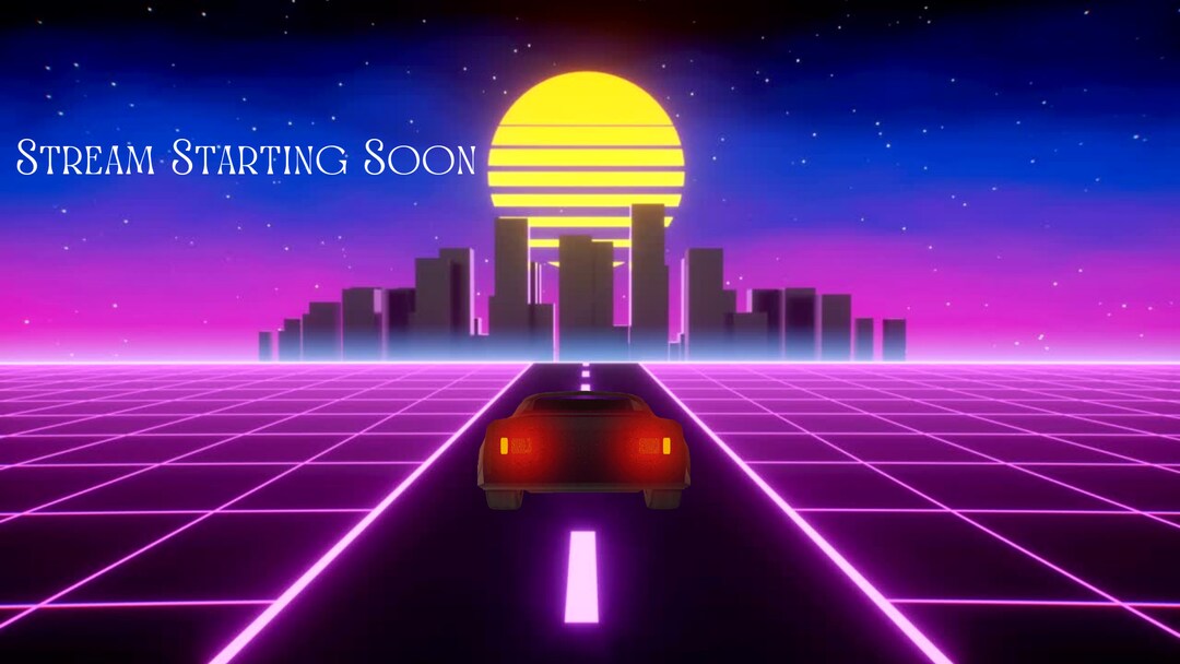 Synthwave- Stream Starting Soon Twitch - Etsy