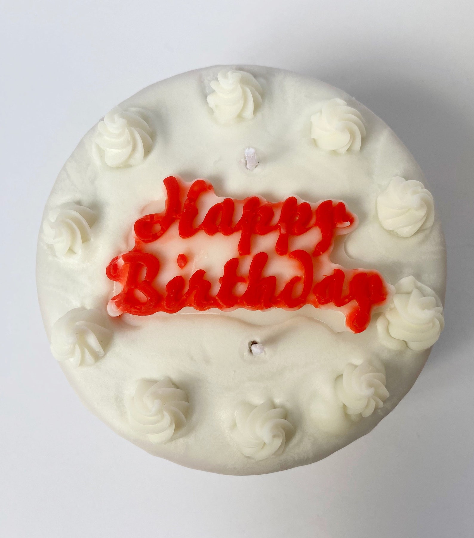 Big Birthday Cake With Icing and Cream Handmade, Soy Wax Candle (happy ...